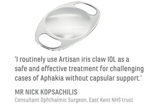 Ophtec Artisan | Intraocular Lenses | Spectrum Ophthalmics
